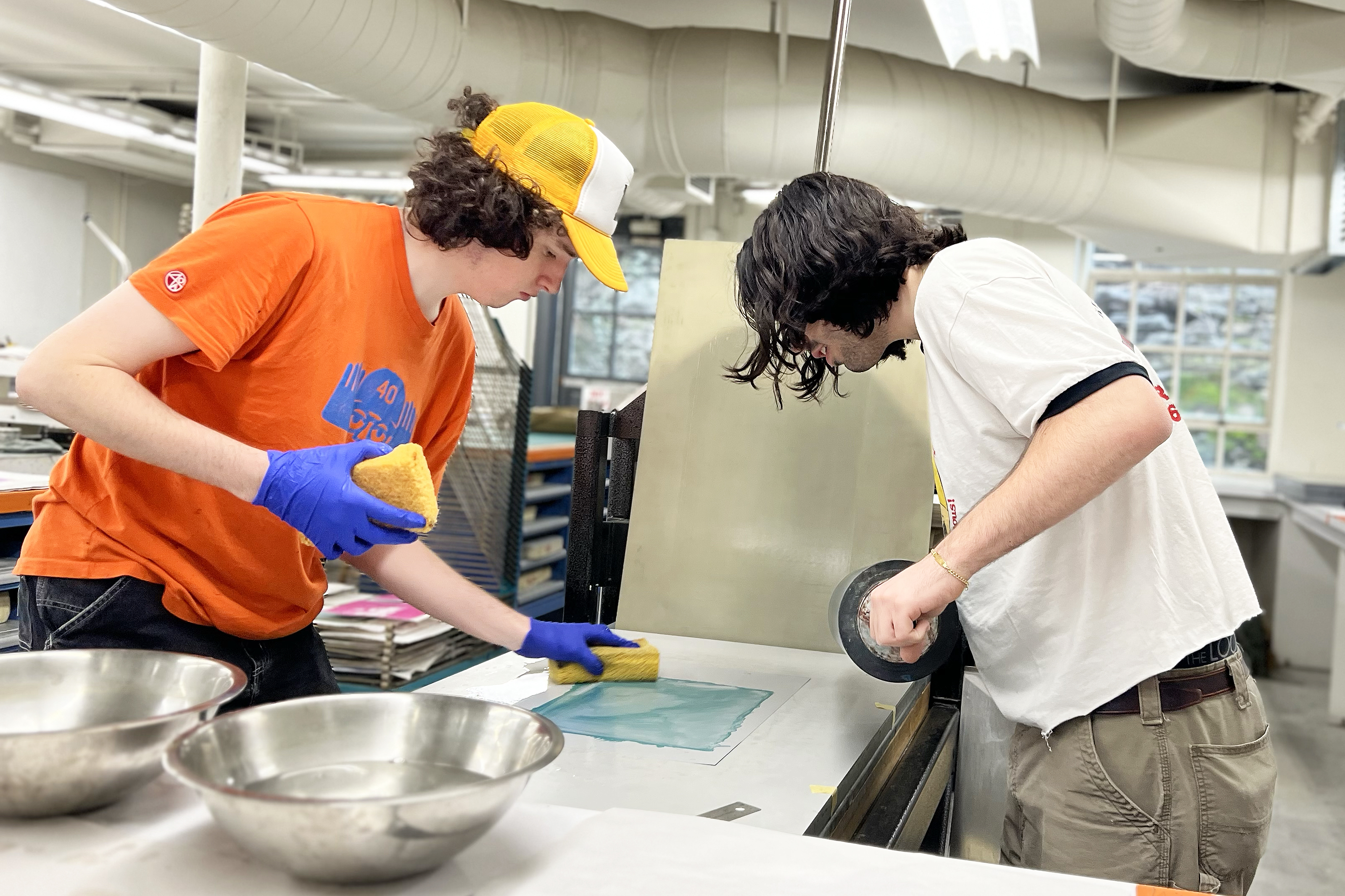 Students Experiment with Color Lithography Techniques in RISD Printmaking Studio | RISD
